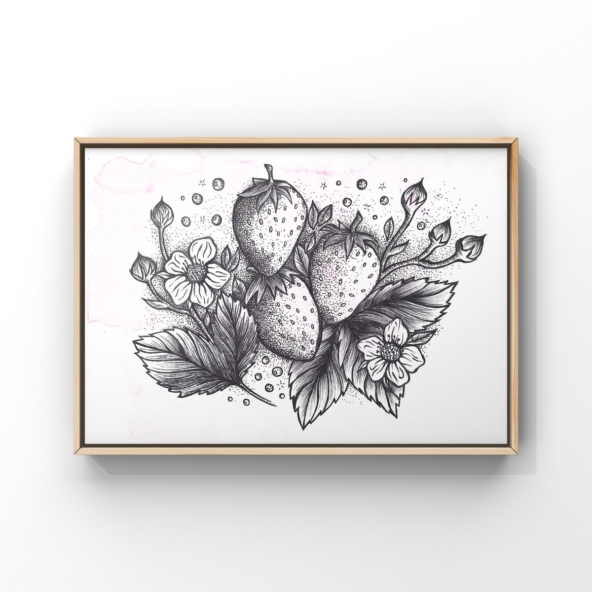 Strawberries Original Drawing – emmacrupiart